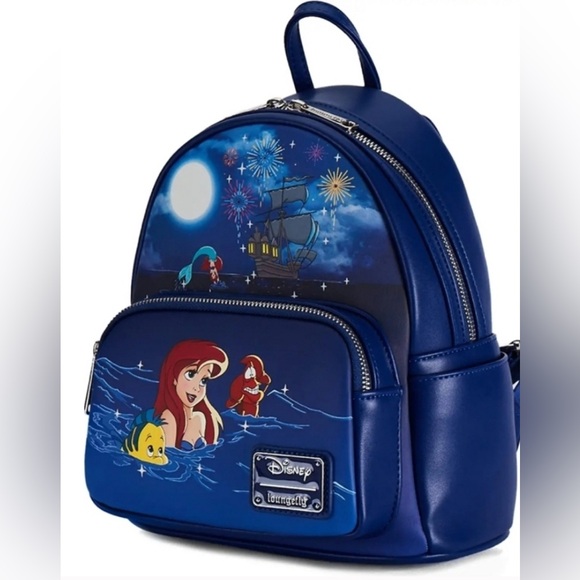 Loungefly | Bags | Loungefly Disney Blue Little Mermaid Kids Backpack ...